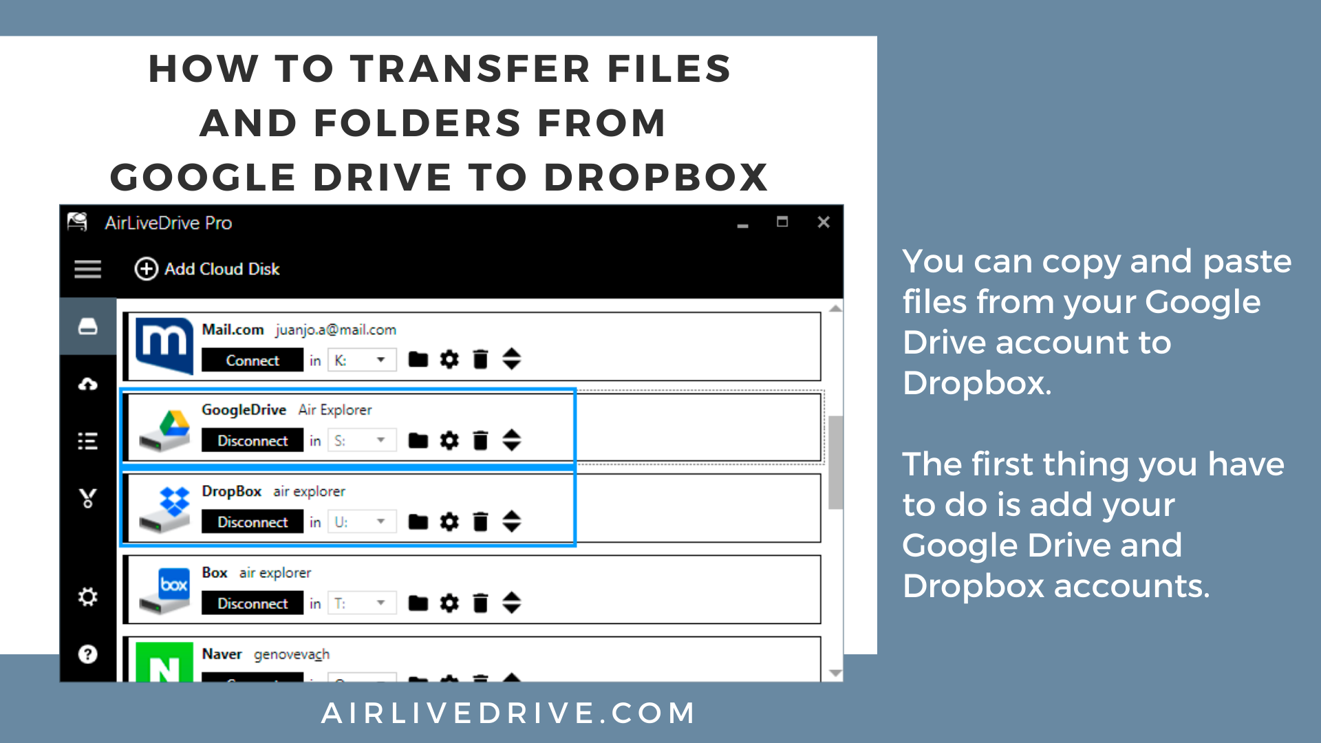 How To Transfer Files And Folders From Google Drive To Dropbox