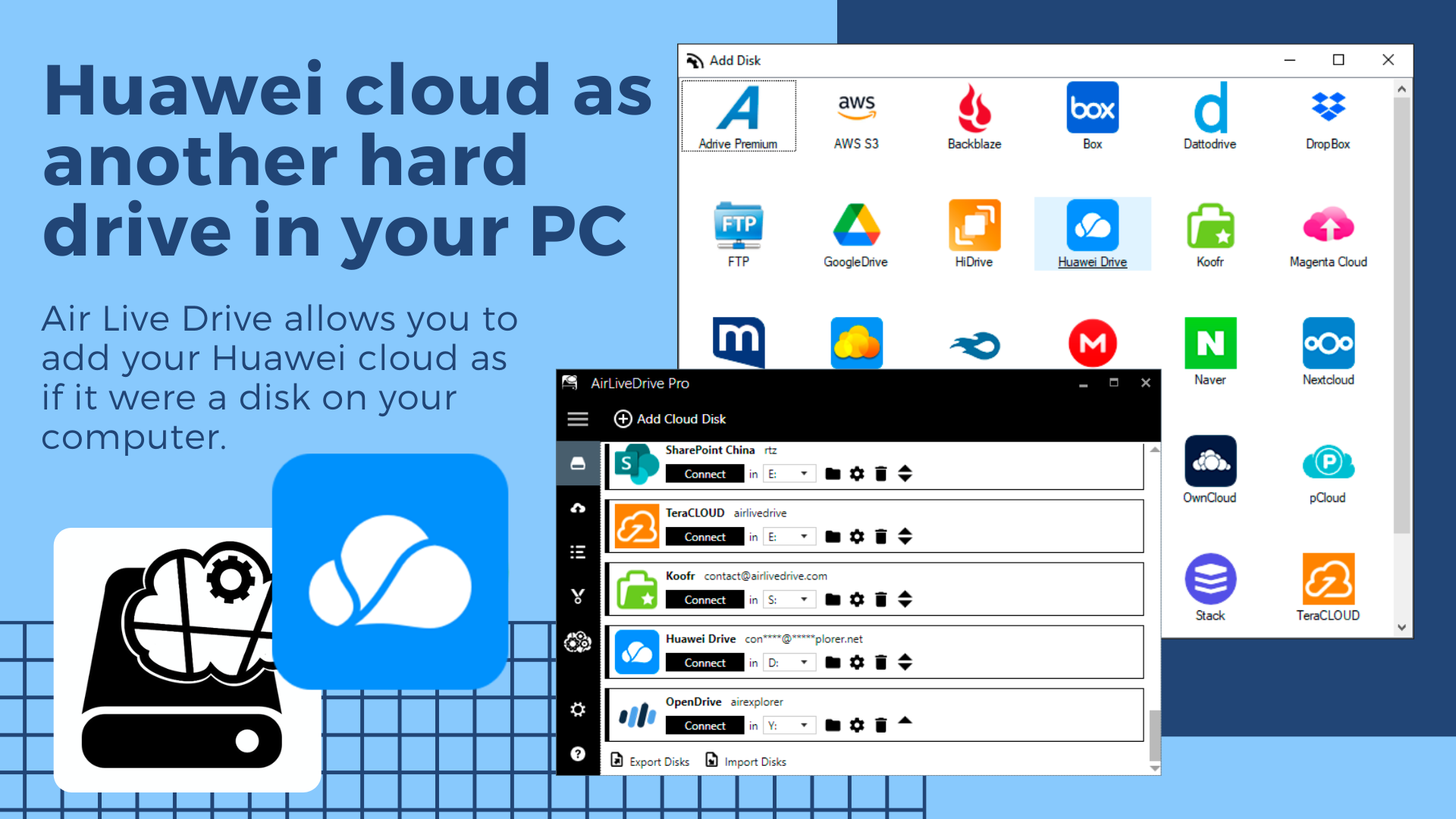 Huawei cloud as another hard drive in your PC