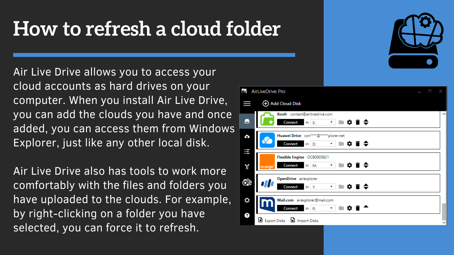 How to refresh a cloud folder