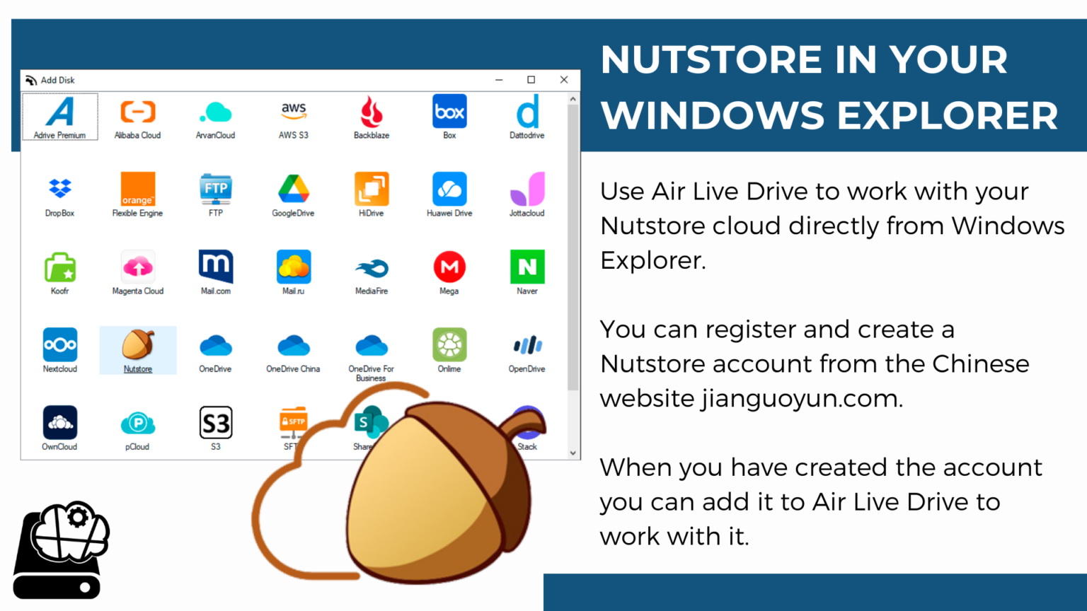 Nutstore in your Windows Explorer