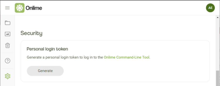 Onlime as a hard disk in your PC
