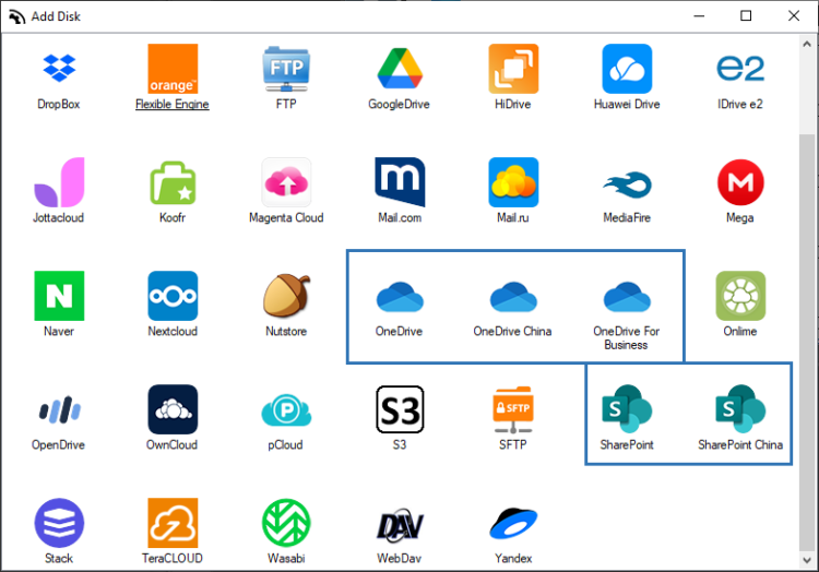 Mount OneDrive and SharePoint as Windows disks