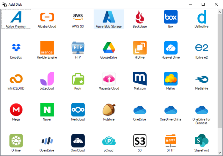 Mount Azure Blob Storage as a drive in your computer