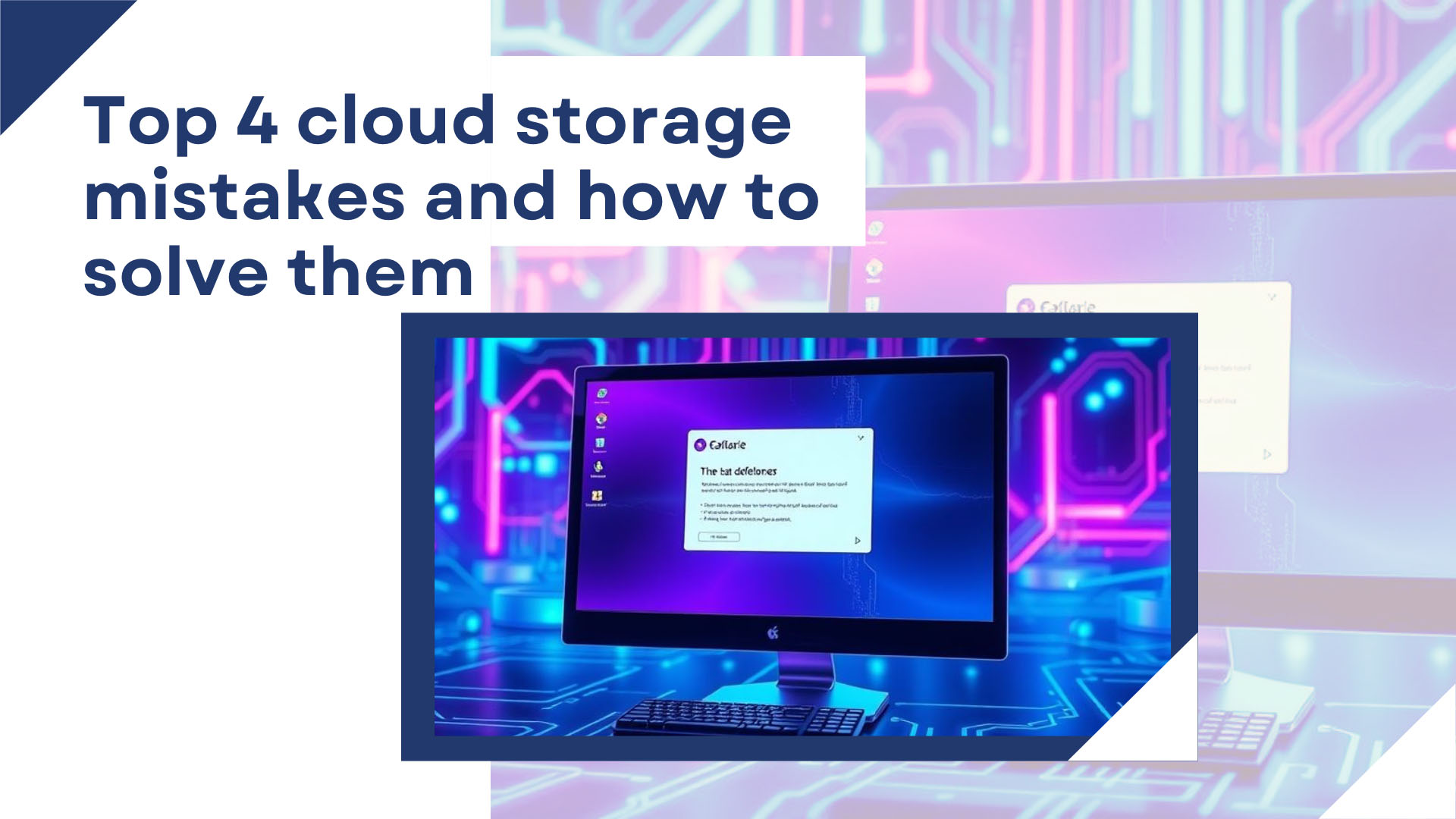 Top 4 cloud storage mistakes and how to solve them